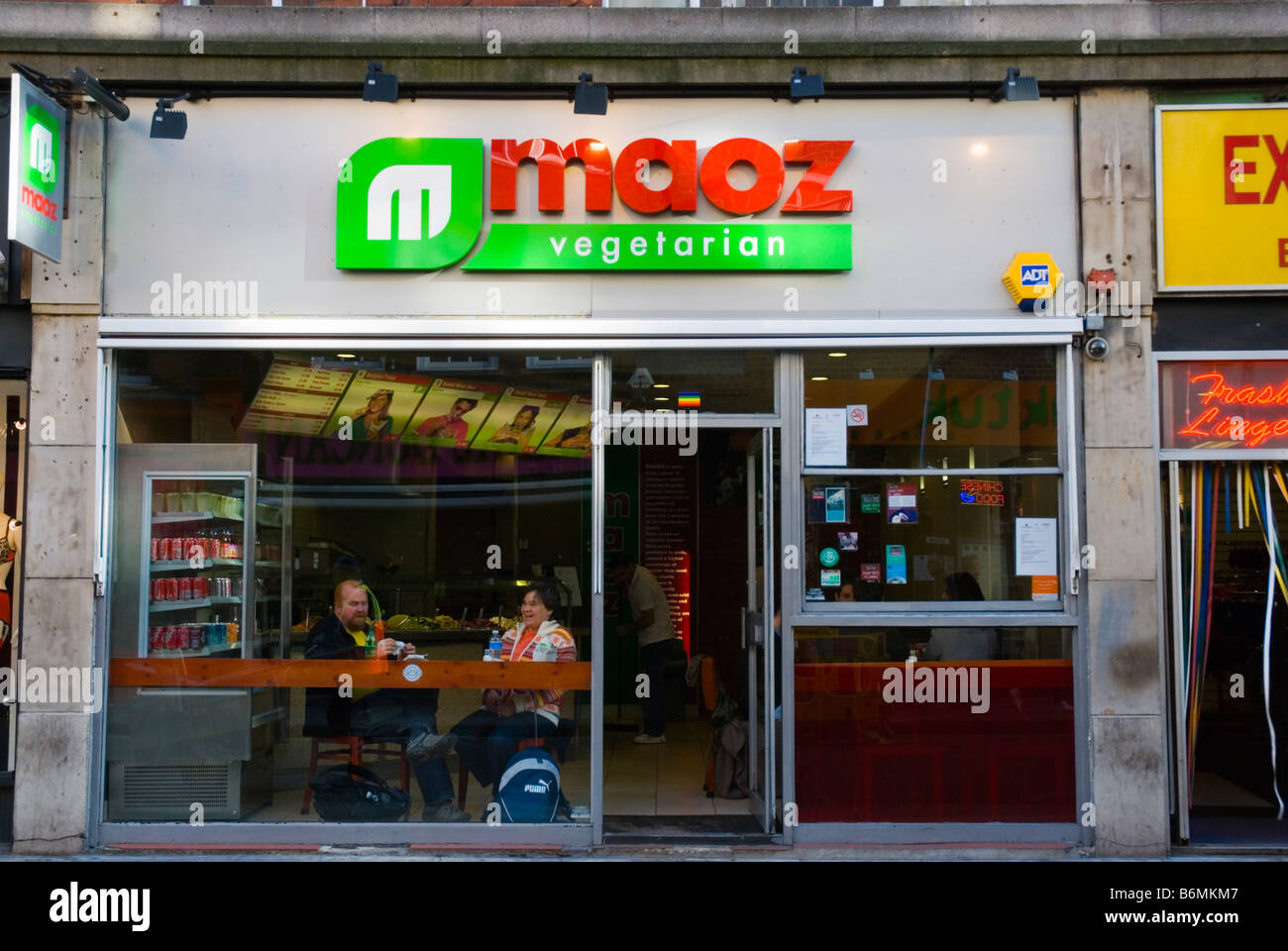 Maoz vegetarian restaurant in Old Compton Street in Soho in central ...