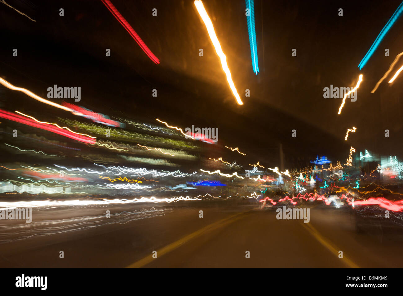 Reaction flow lights speed passing by hi-res stock photography and ...