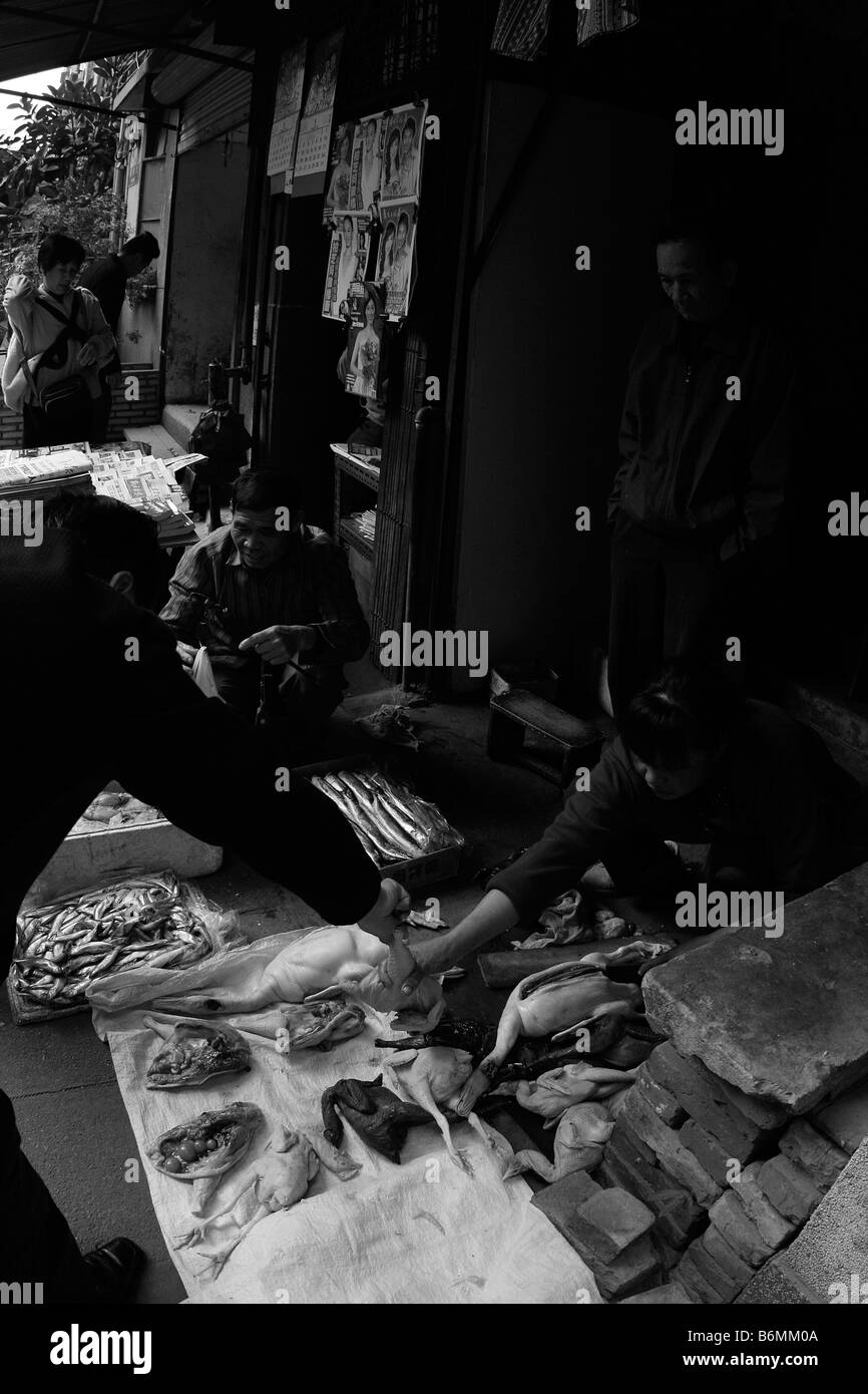 China butcher Black and White Stock Photos & Images - Alamy