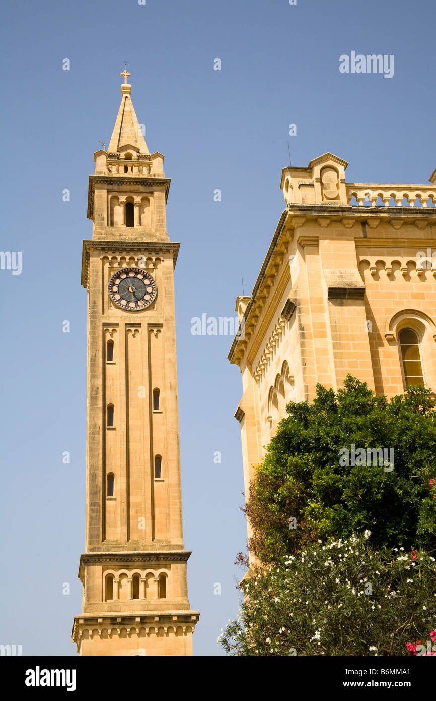 Bell tower of Ta Pinu Basilica, Gharb, Gozo, Malta Stock Photo - Alamy