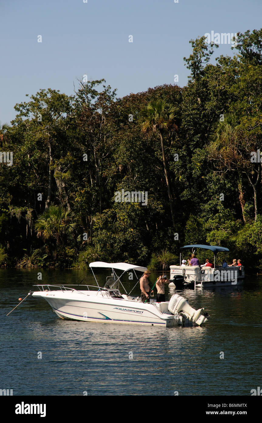 Boating on Homosassa River west central Florida USA Stock Photo - Alamy