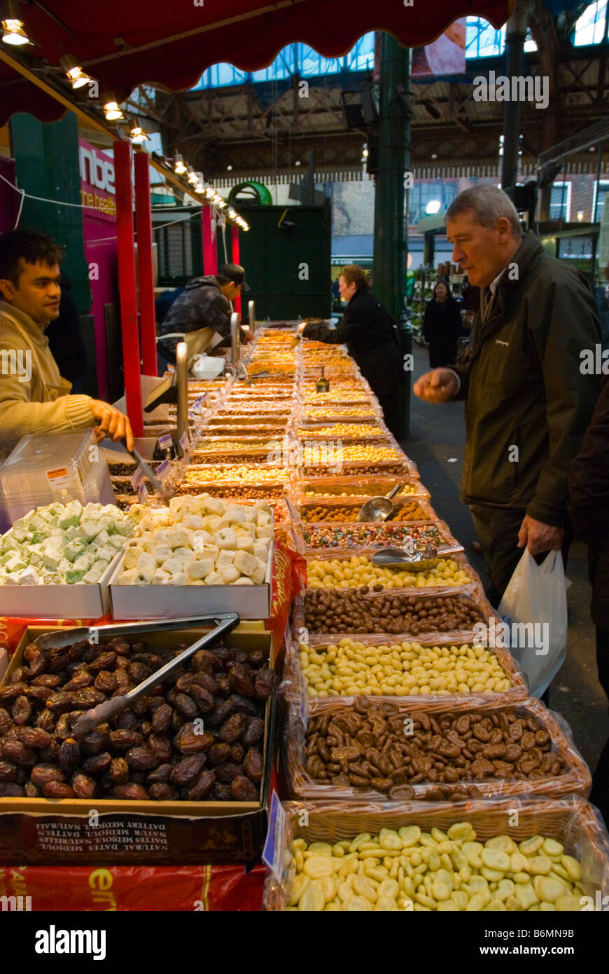 Nuts and seeds at Borough Organic Market in London England UK Stock ...