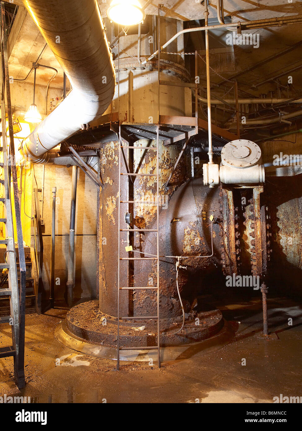 Pump Pipes In Power Plant Industrial Interior, Minnesota, USA Stock ...