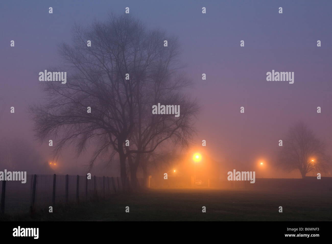 Early Morning Fog in Billingham Cleveland England Stock Photo - Alamy