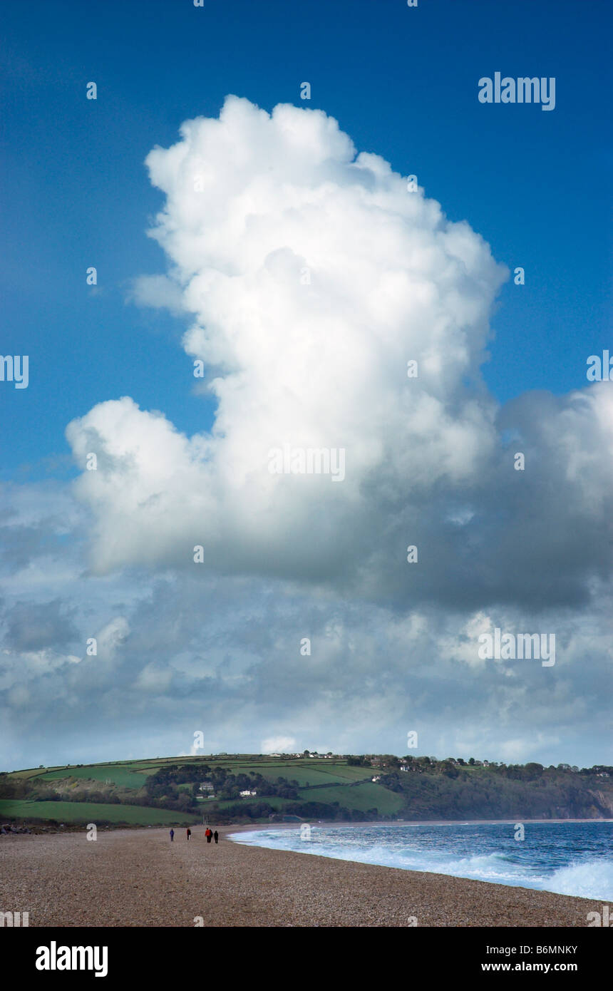 A cumulus cloud over a beach Stock Photo - Alamy