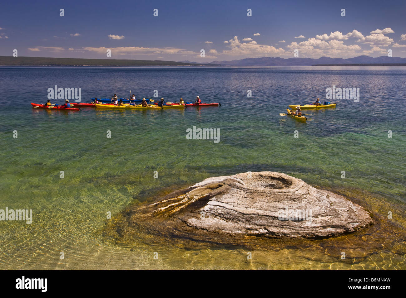Yellowstone kayak lake hi-res stock photography and images - Alamy
