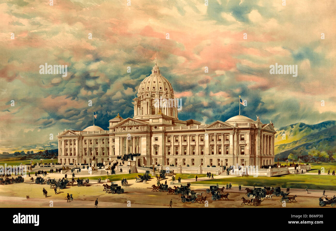 State Capitol Building in Helena, Montana, circa 1896 Stock Photo - Alamy
