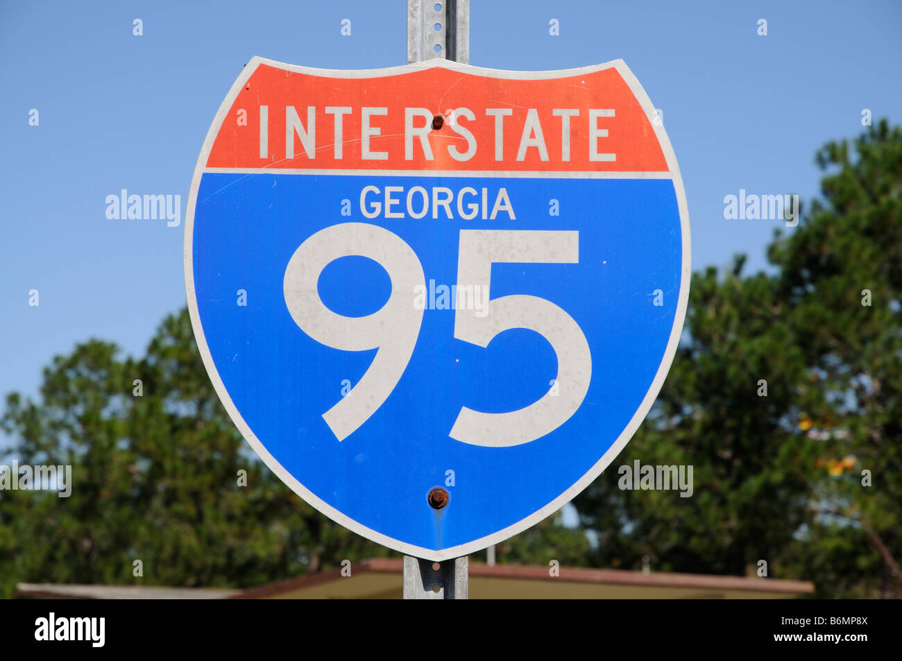 Interstate highway 95 roadside sign Georgia USA Stock Photo - Alamy