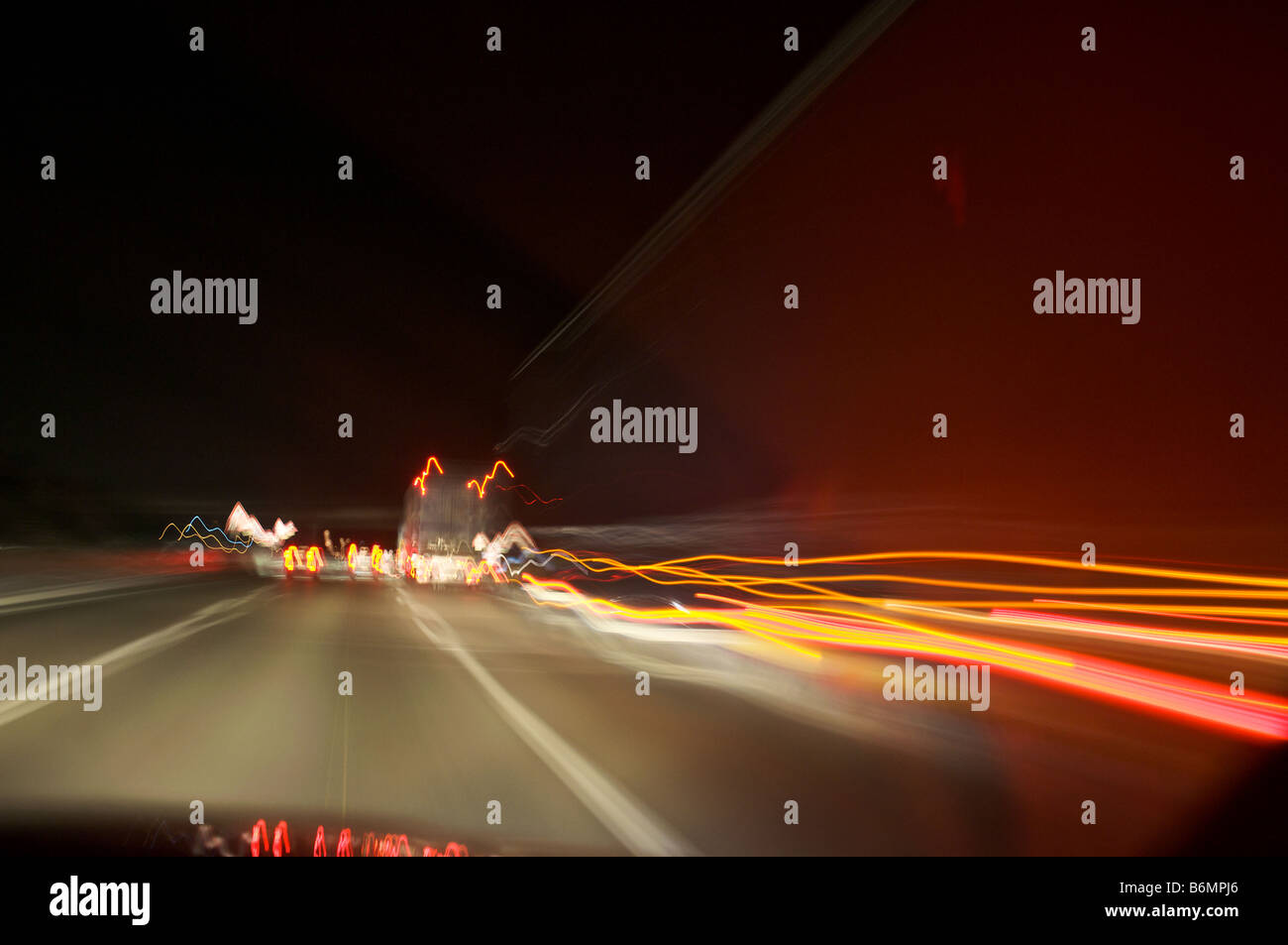 Autobahn at night hi-res stock photography and images - Alamy