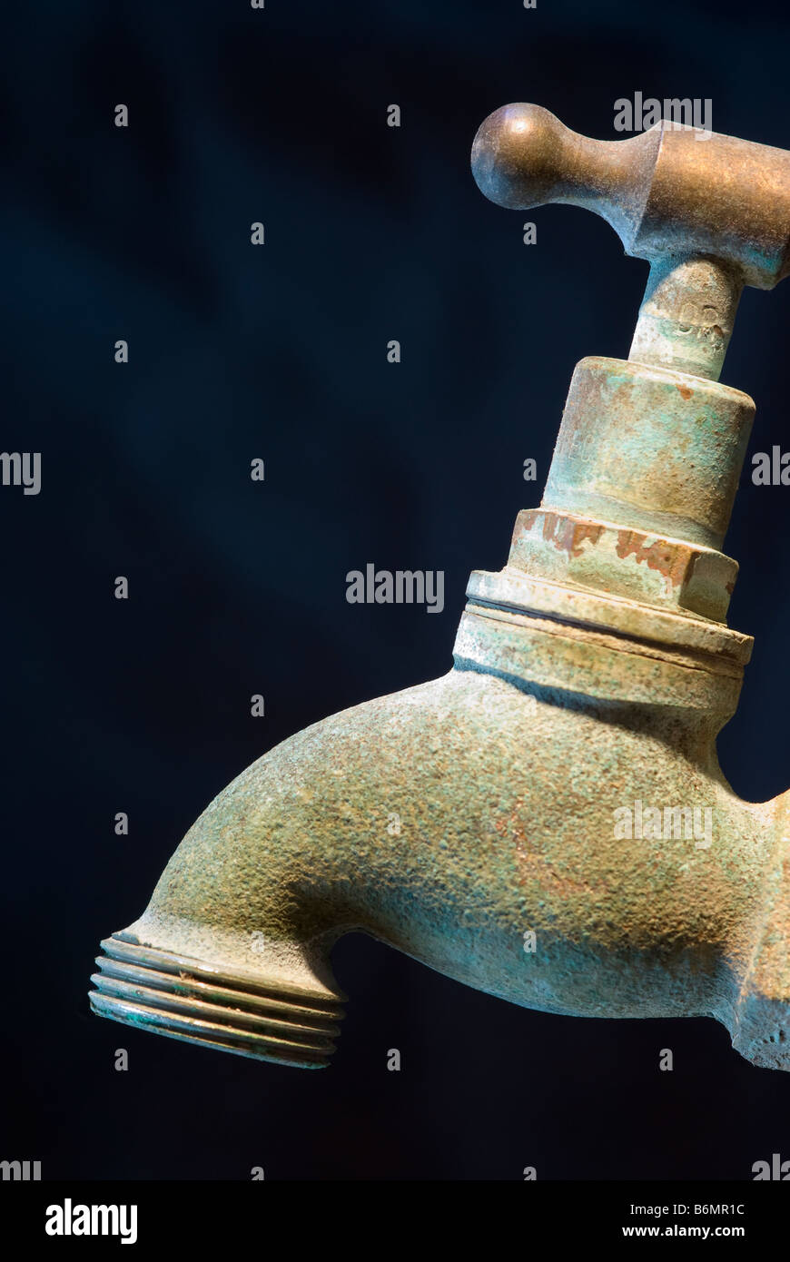 Close-up of old garden water tap Stock Photo - Alamy