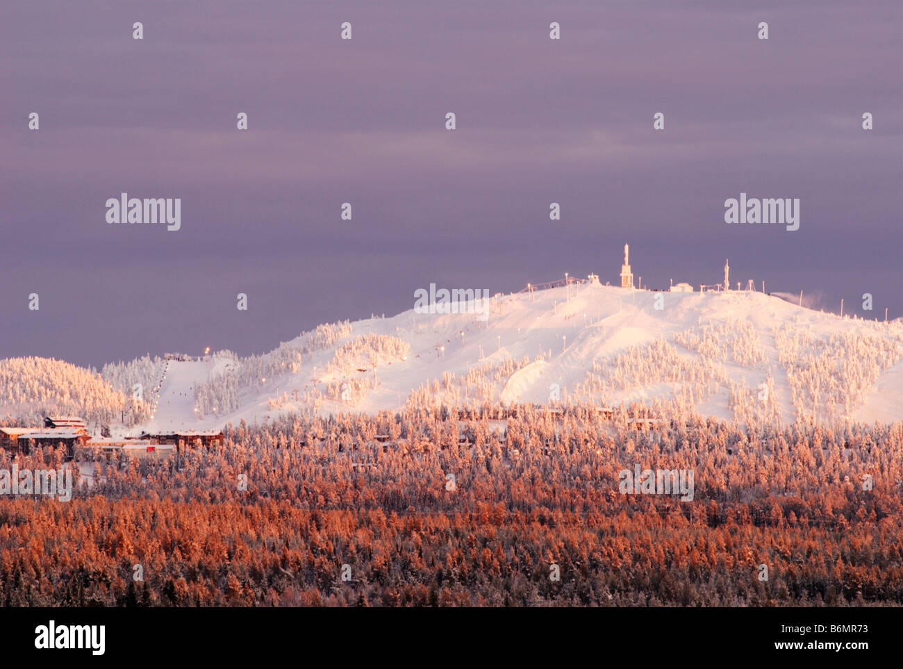 Ruka ski resort, Kuusamo, Finland Stock Photo - Alamy