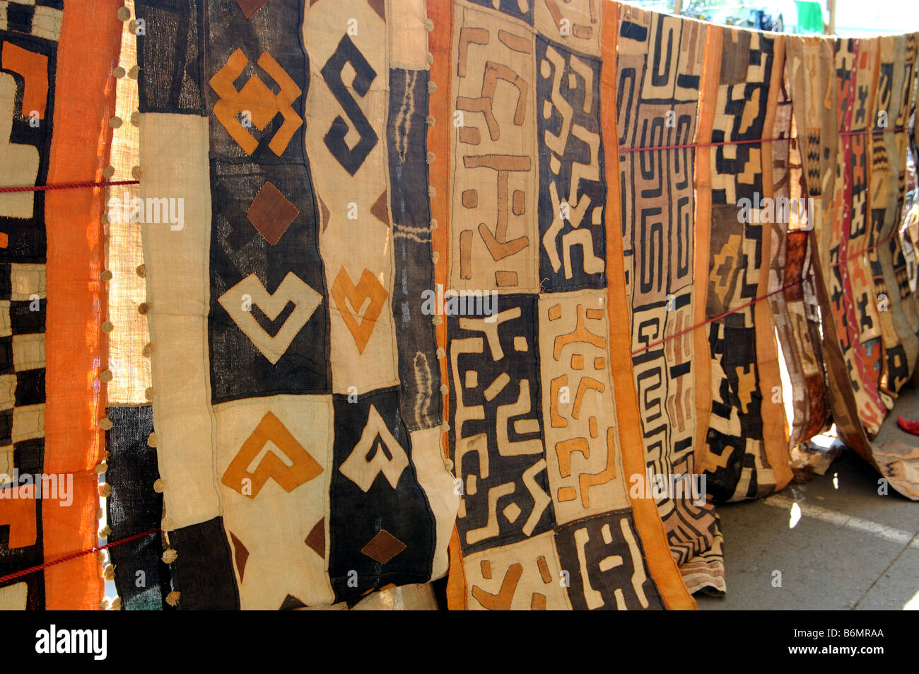 Kuba textiles at arcades lusaka zambia Stock Photo - Alamy