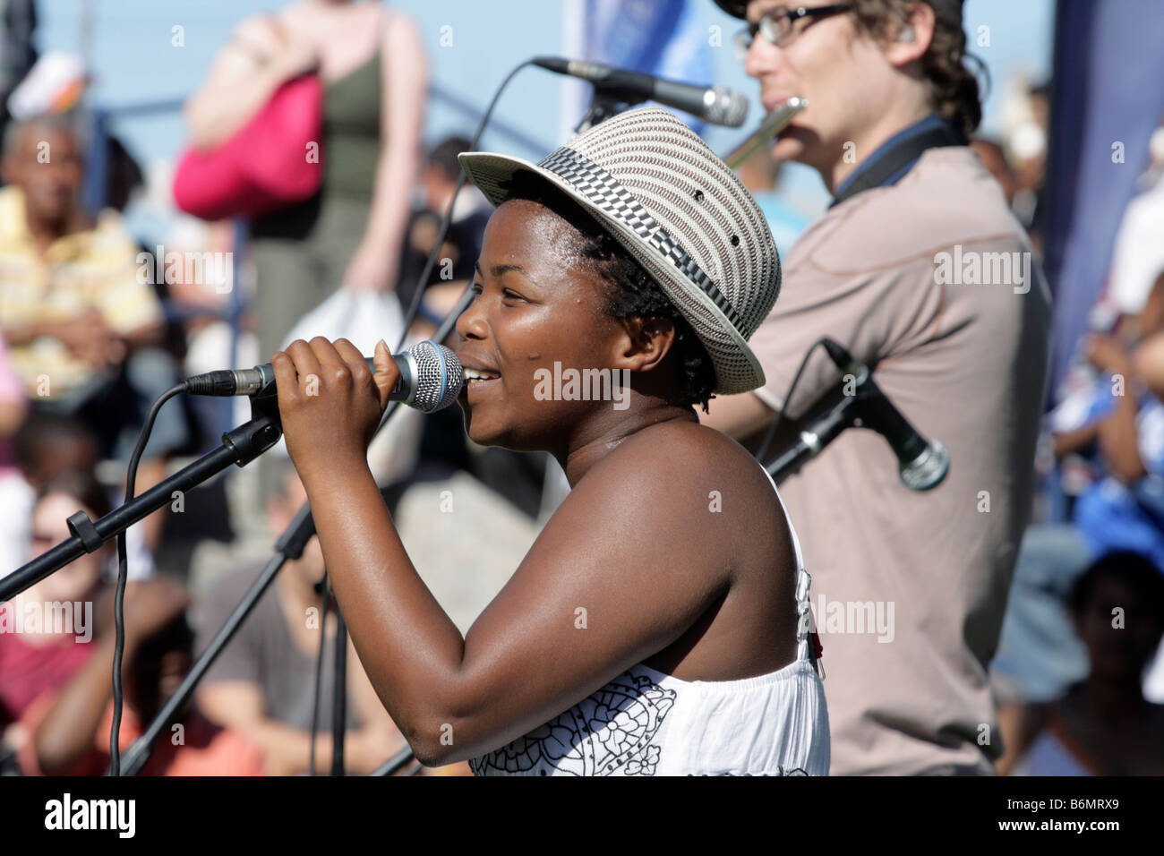 The lead singer of Freshly Ground Stock Photo - Alamy