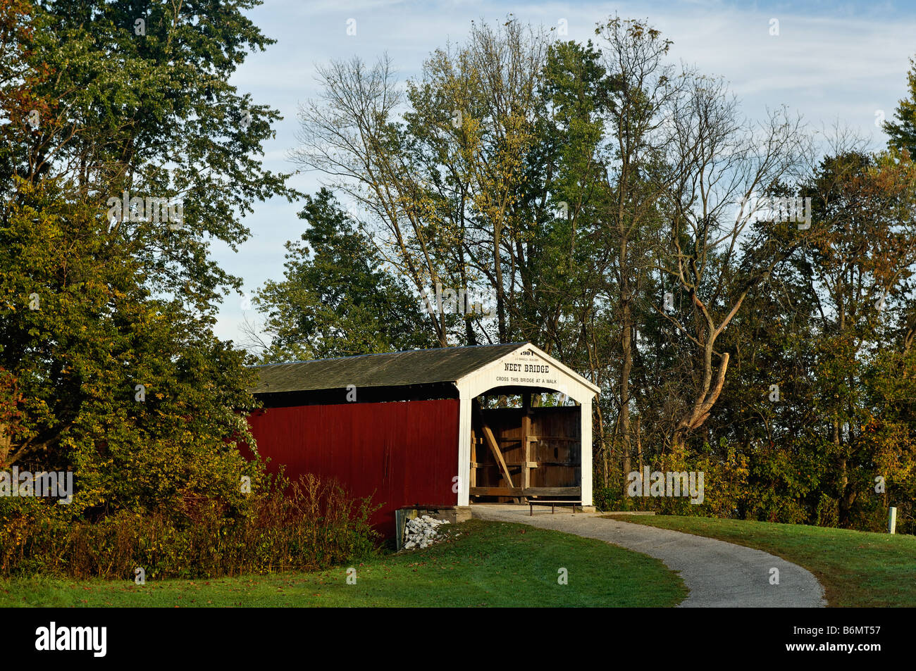 The Neet Covered Bridge in Parke County Indiana Stock Photo - Alamy