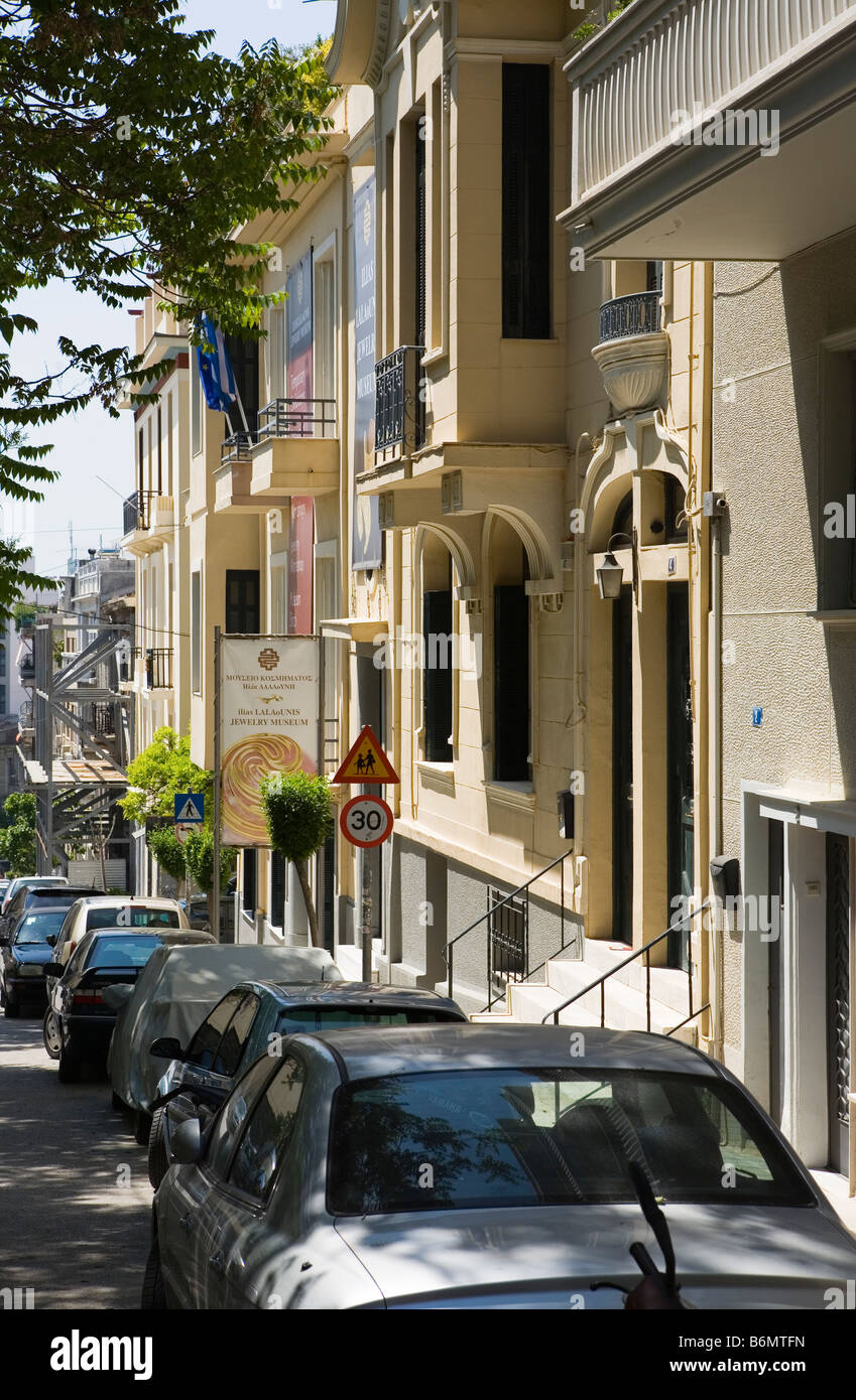 Athens, contemporary architecture, street scene, Balkans, Greece Stock ...