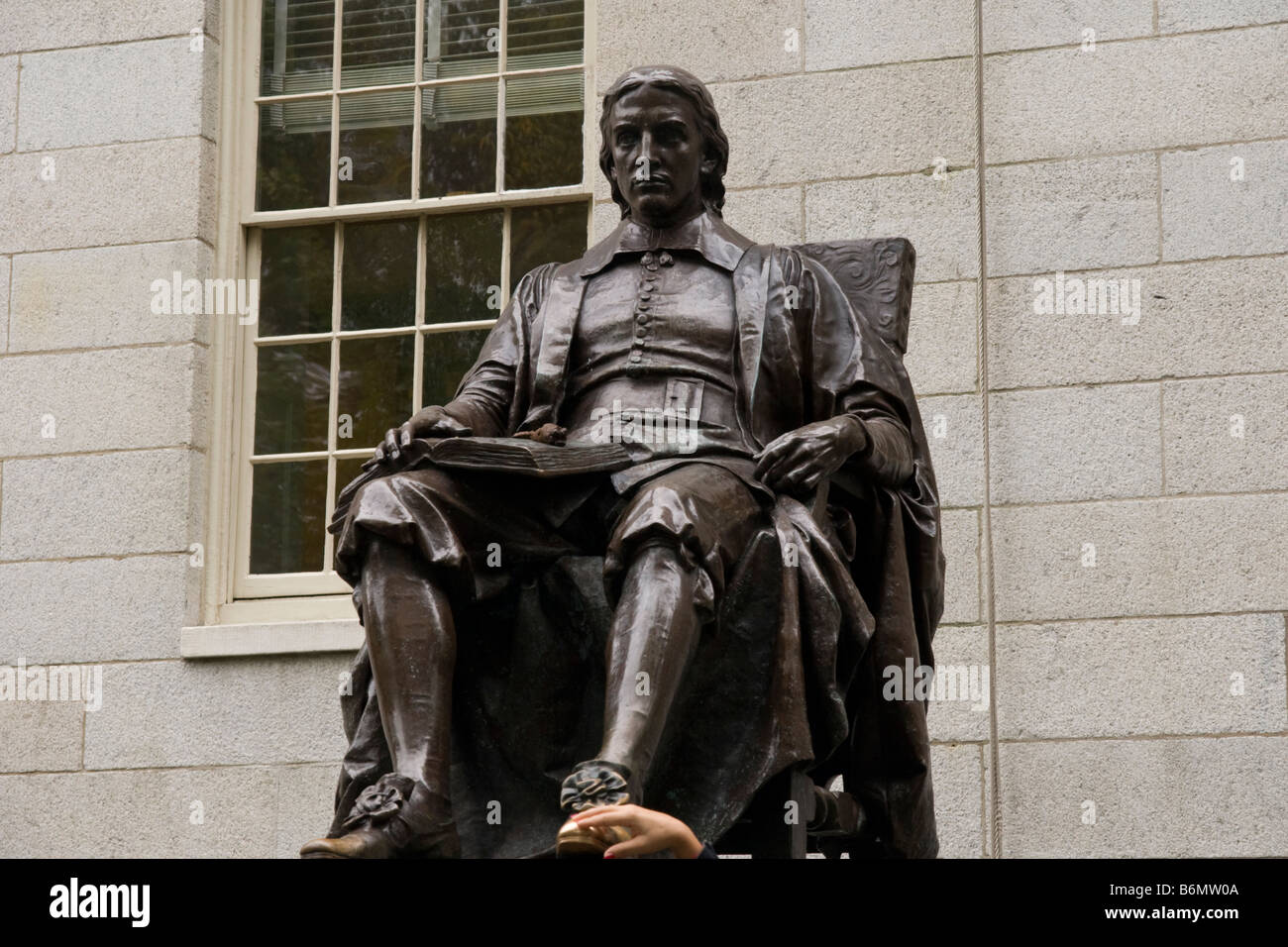 Statue of John Harvard in Harvard Yard Harvard University Cambridge MA ...