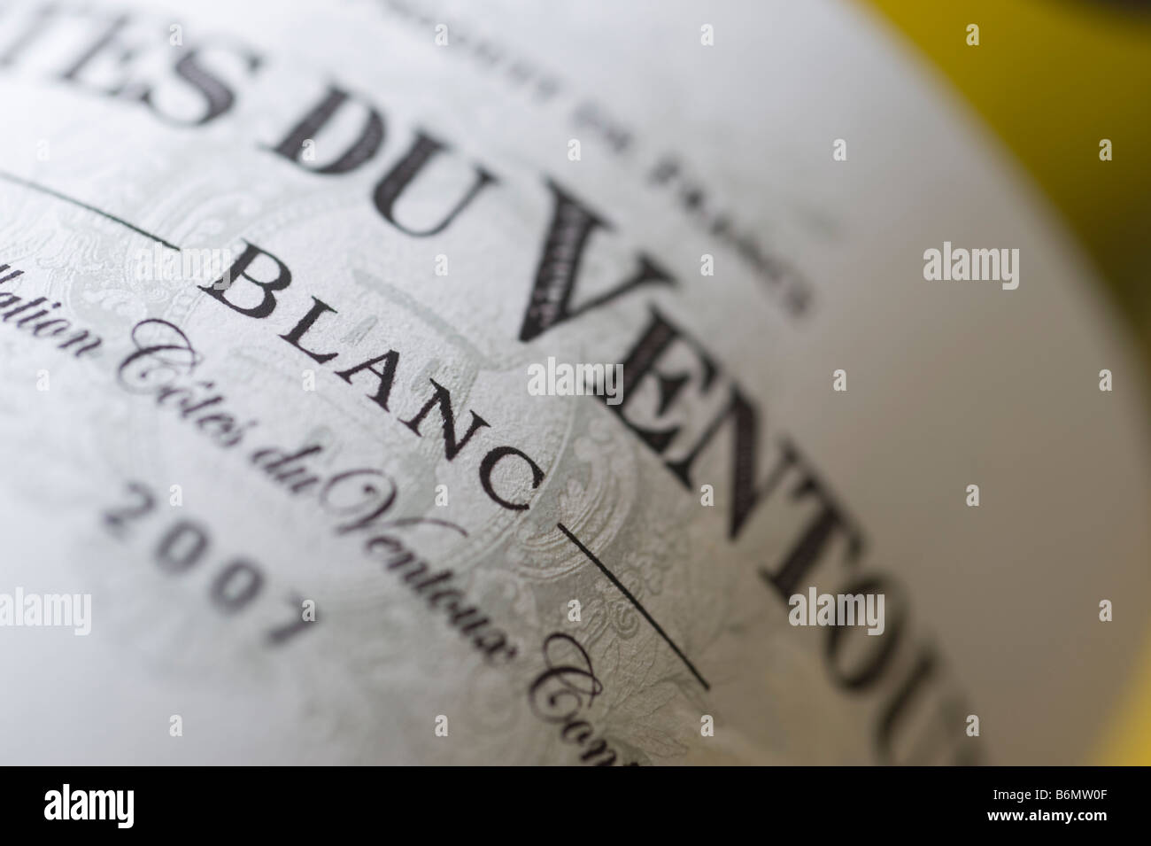 Cotes du Ventoux wine label Stock Photo - Alamy