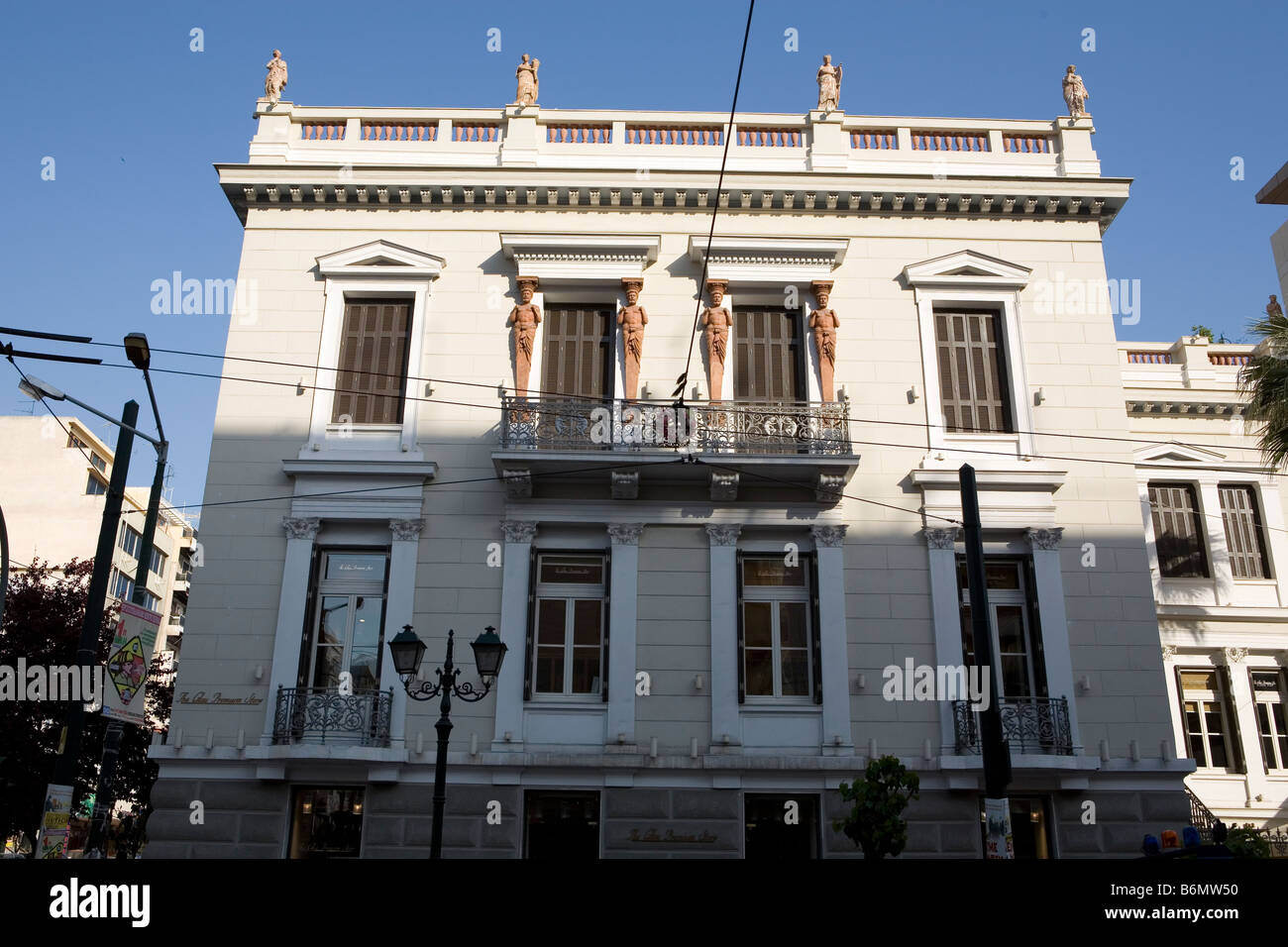 Athens vintage architecture, sculptural decoration, Piraeus, Balkans ...
