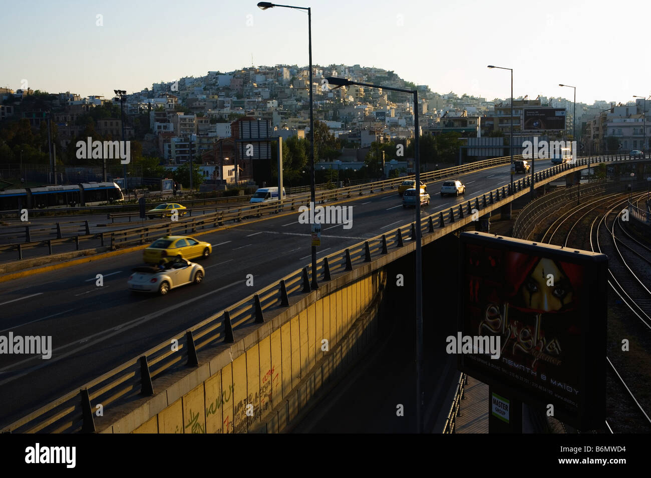 Athens overbridge, architecture, Pirea, Balkans, Greece Stock Photo - Alamy