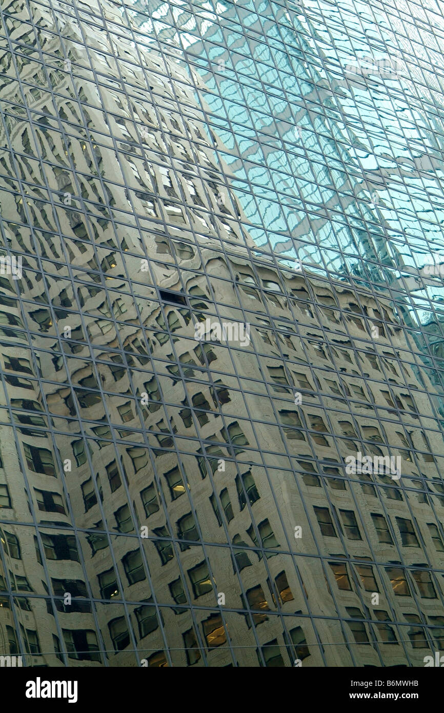 Skyscraper reflections, New York, USA Stock Photo - Alamy