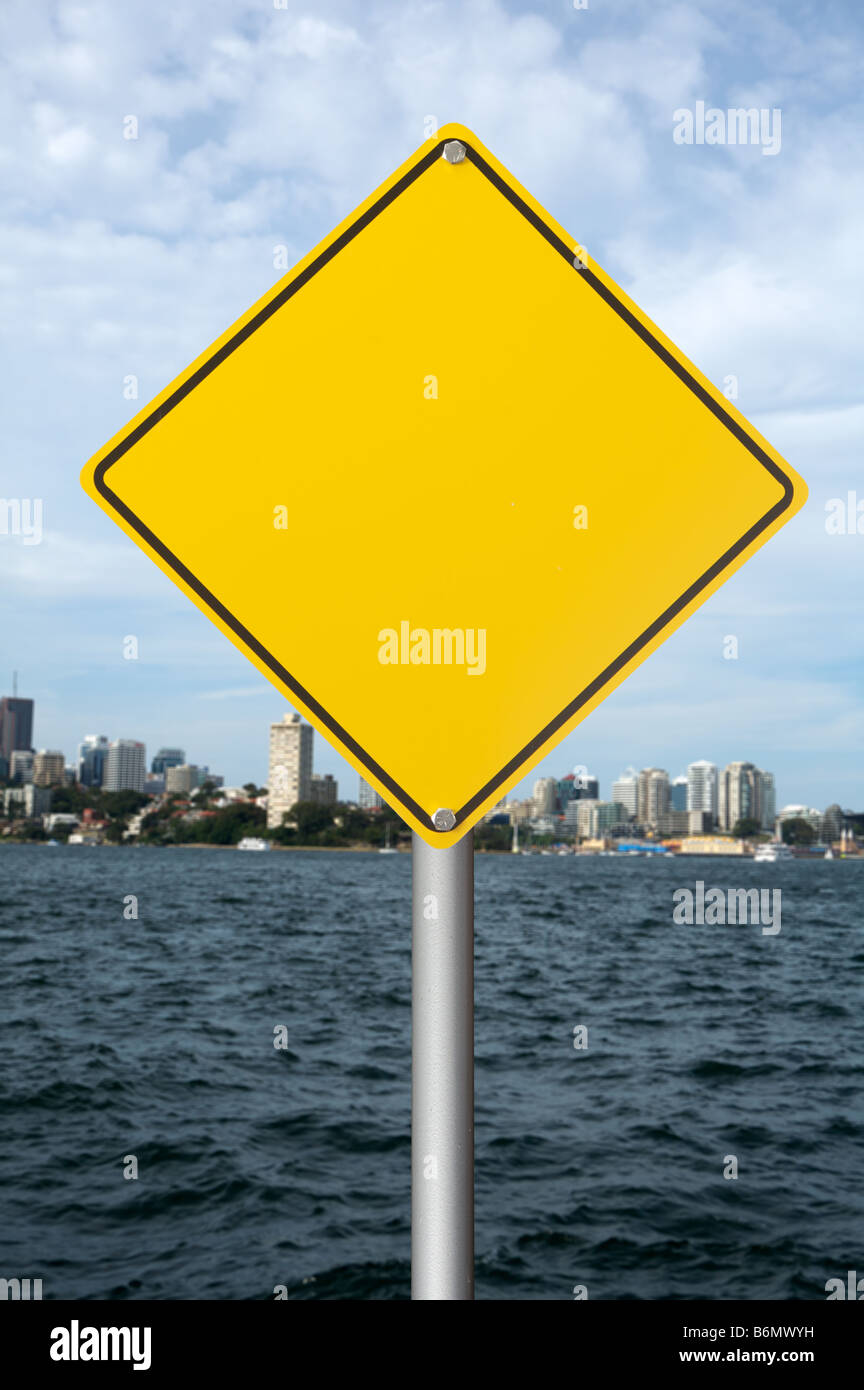 blank warning sign Stock Photo - Alamy
