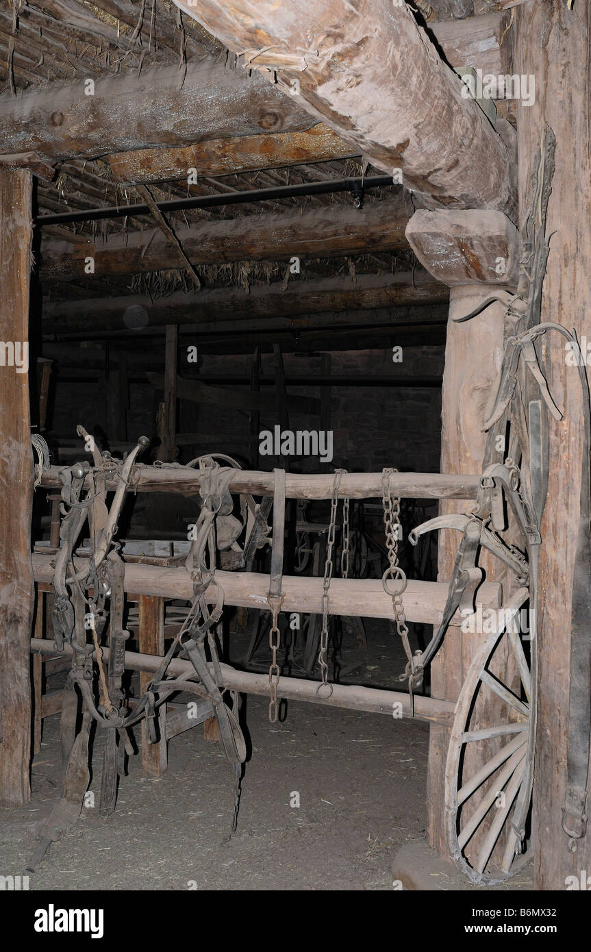 Interior view of the stables at the Hubbell Trading Post in Ganado ...