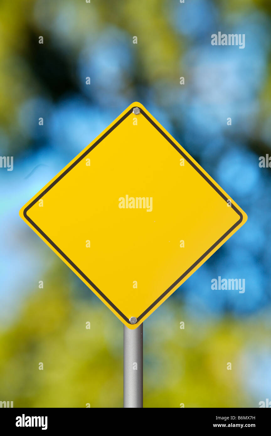 blank warning sign Stock Photo - Alamy