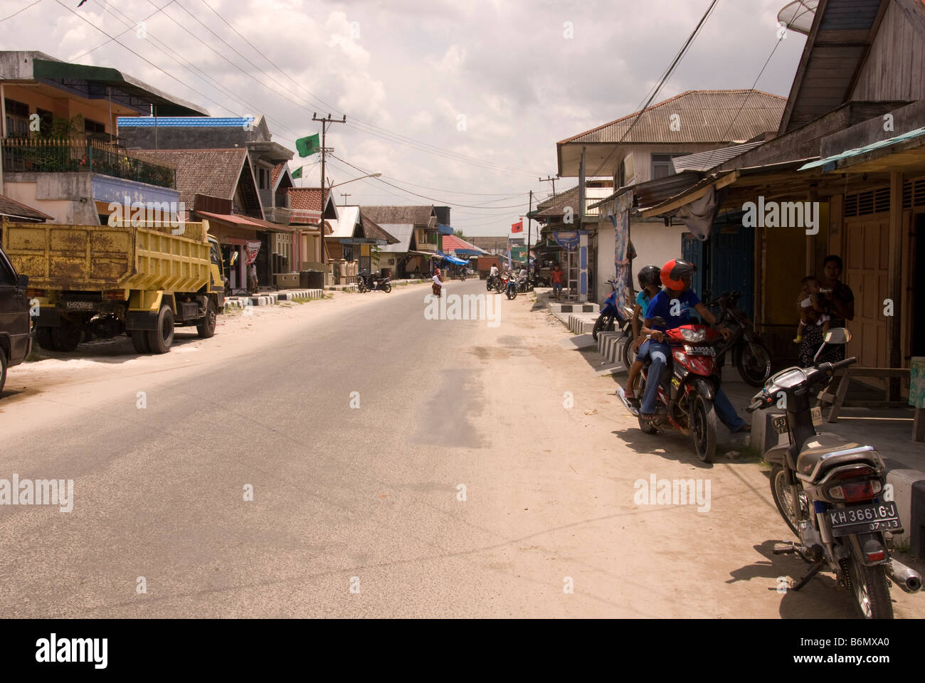 Street in Kumai, Indonesia Stock Photo - Alamy