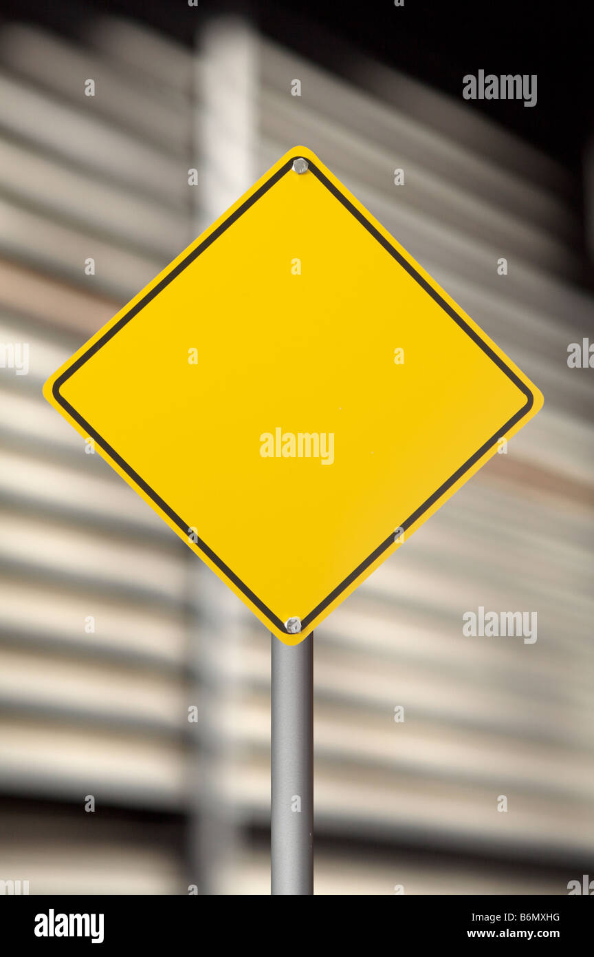 blank warning sign Stock Photo - Alamy