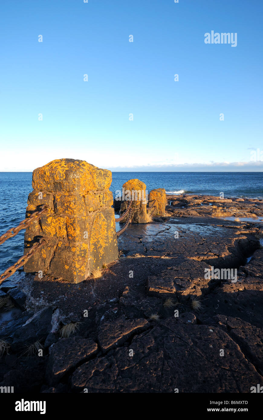 Old stone rail overlooking Lake Superior Stock Photo - Alamy