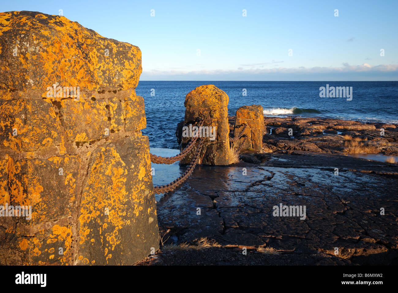 Old stone rail overlooking Lake Superior Stock Photo - Alamy