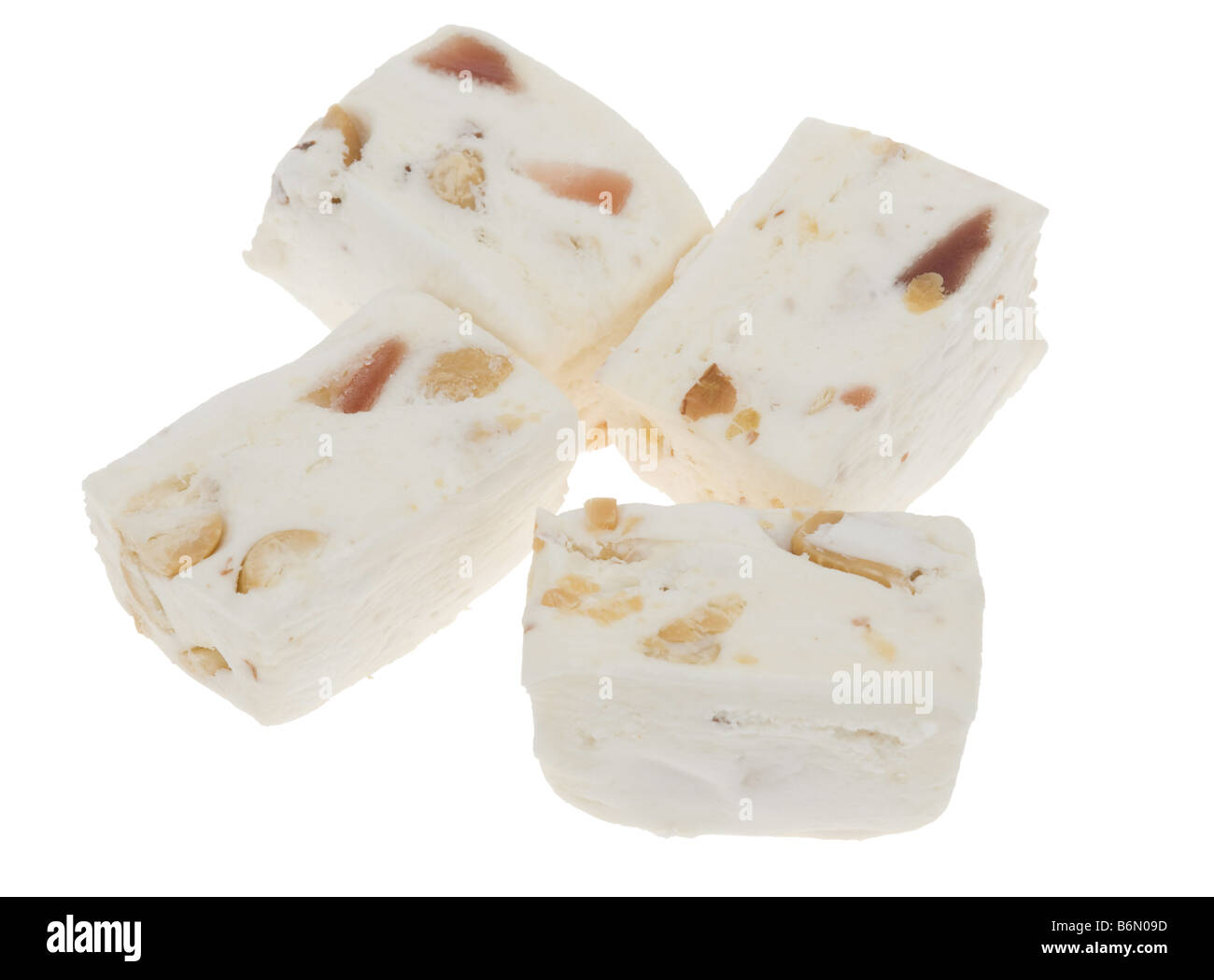 delicious nougat isolated on a white background Stock Photo - Alamy