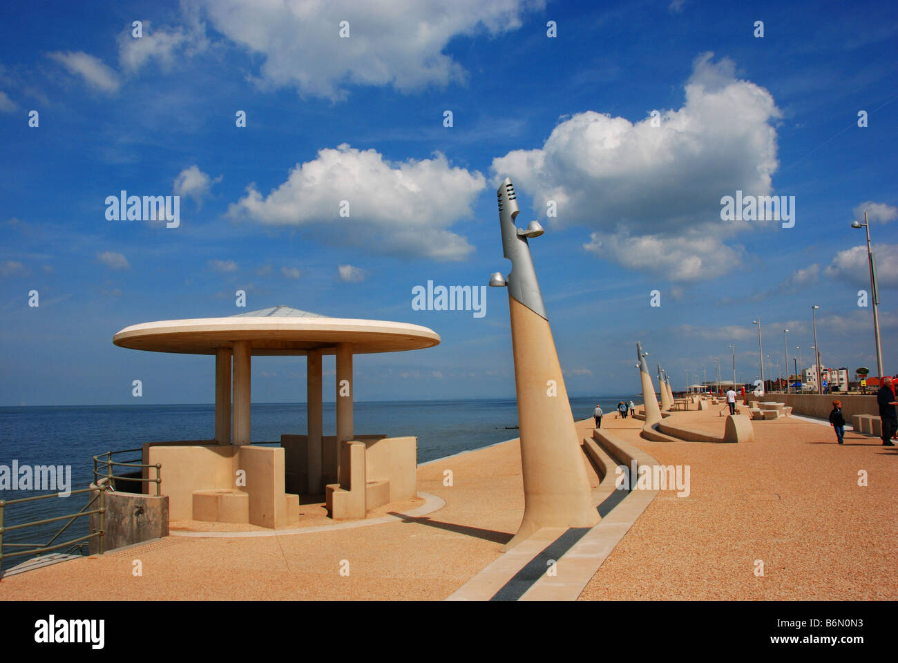 Cleveleys, modernised seafront,lancashire coast,england,uk Stock Photo ...