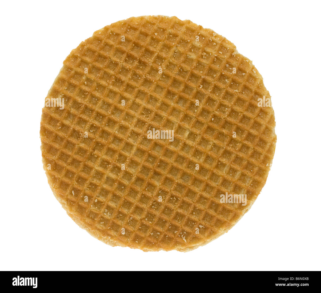 dutch waffle called a stroopwafel isolated on a white background Stock ...