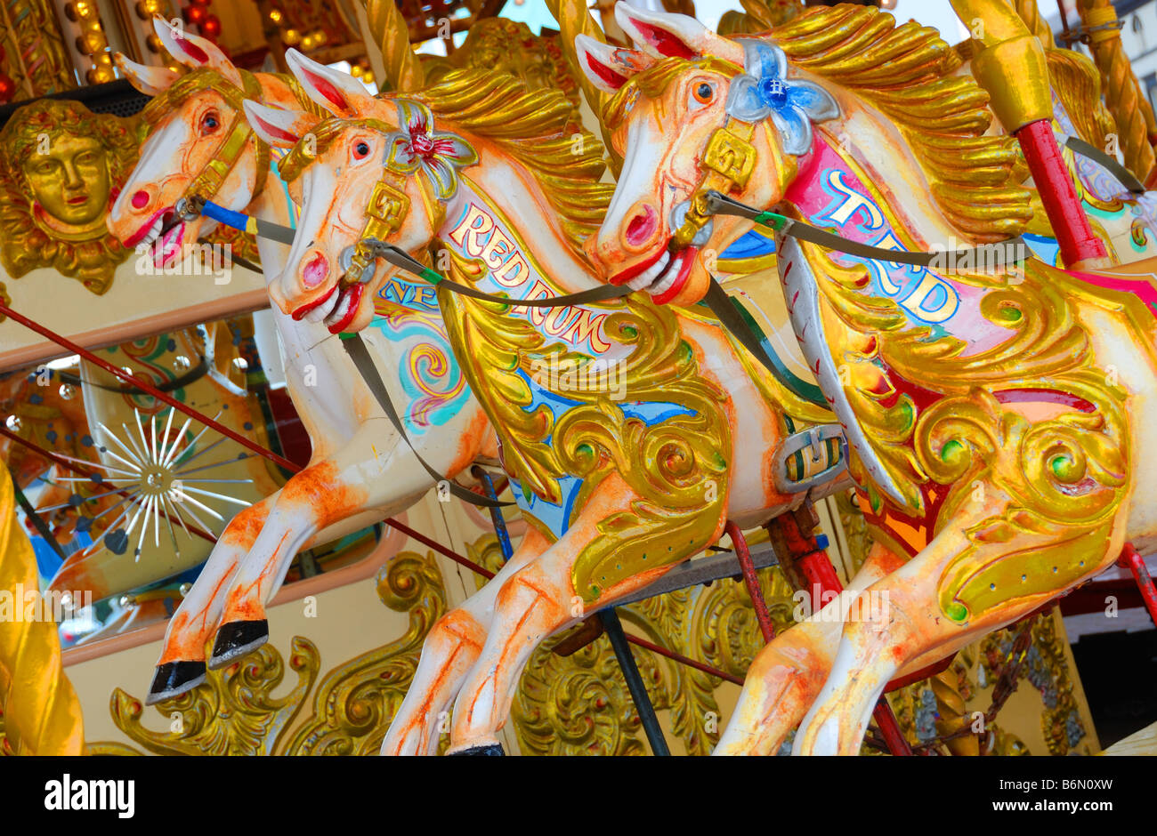 Merry go round horses hi-res stock photography and images - Alamy