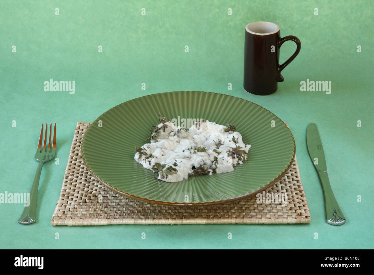 Moldy food for dinner Stock Photo - Alamy