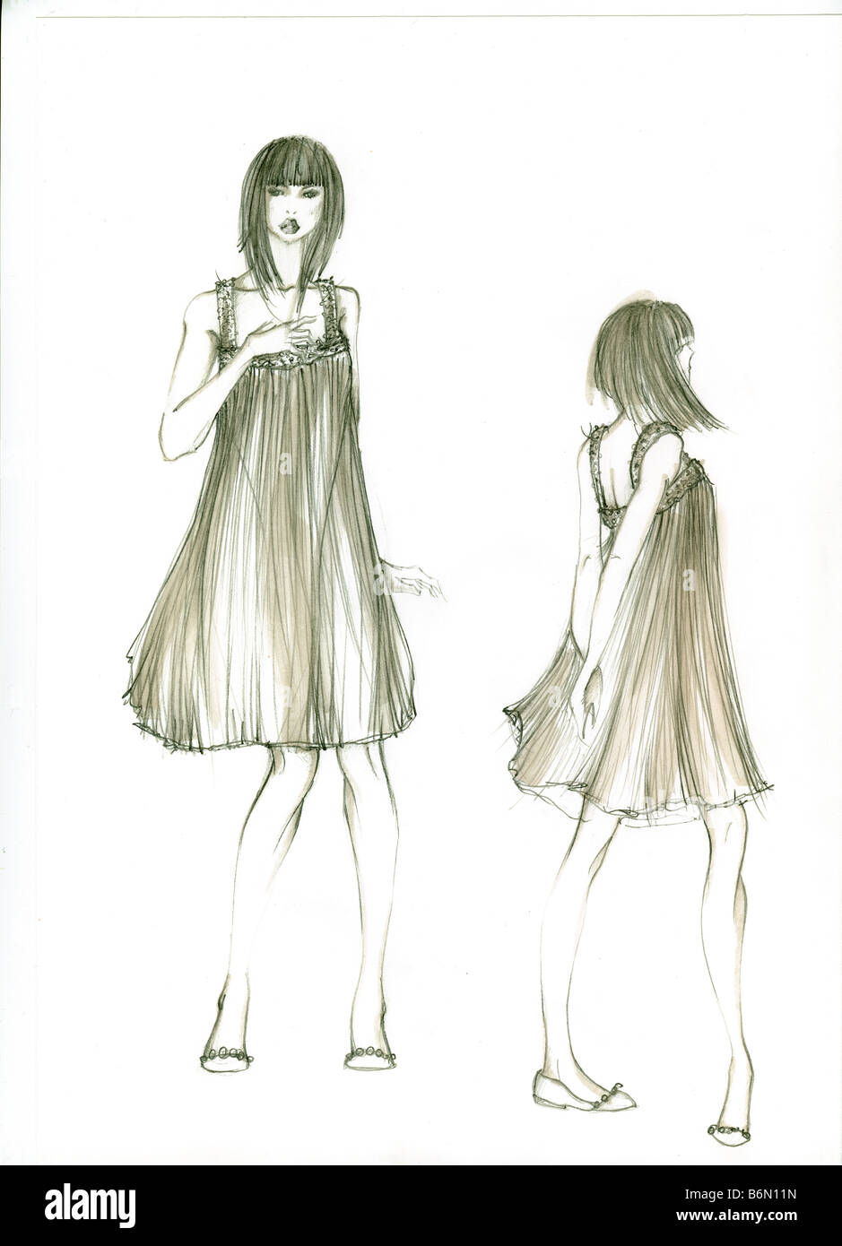 Fashion drawings hi-res stock photography and images - Alamy