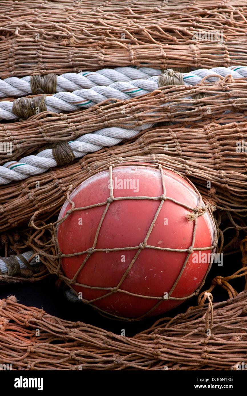 Fishing nets and fishing net float Stock Photo - Alamy