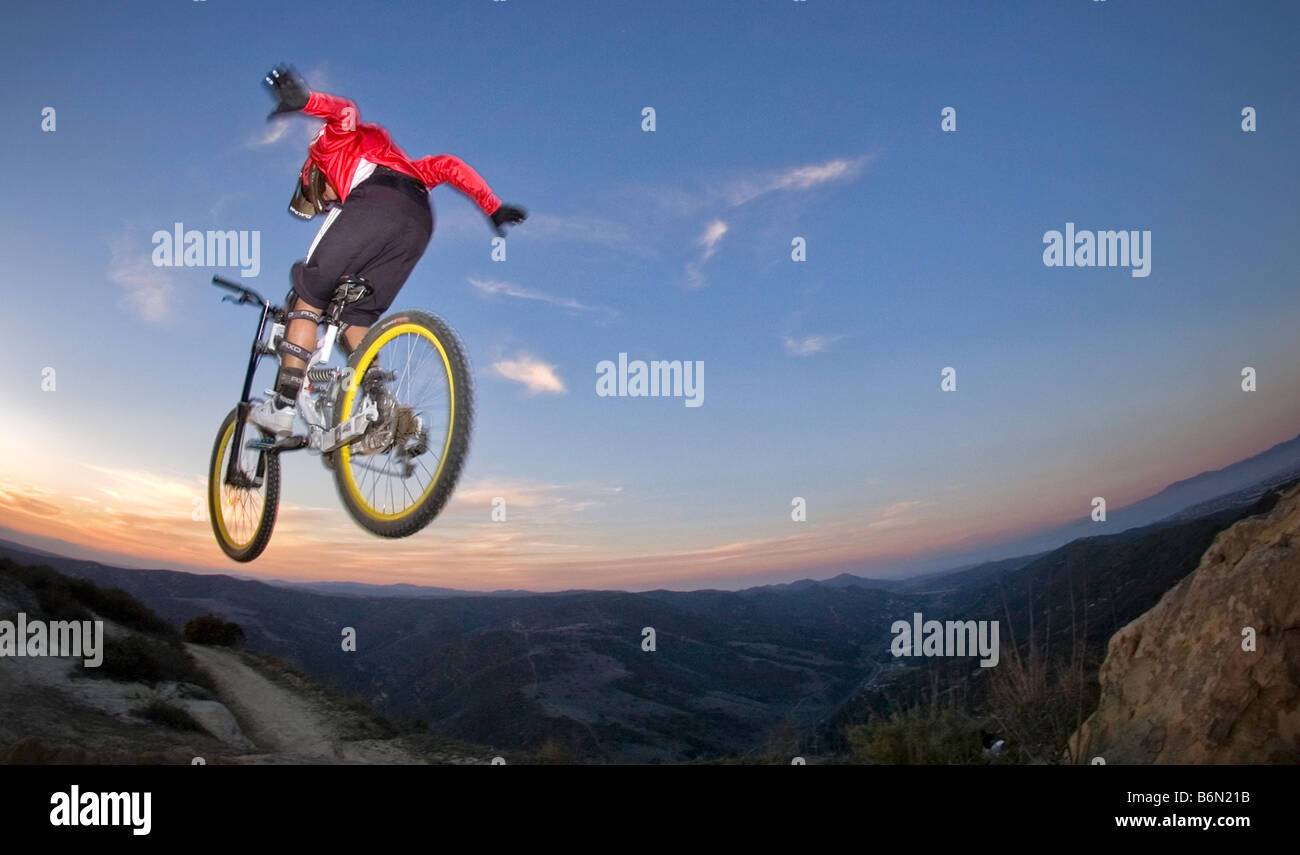 professional mountain biker, Richie Schley, jumping no-handed Laguna ...