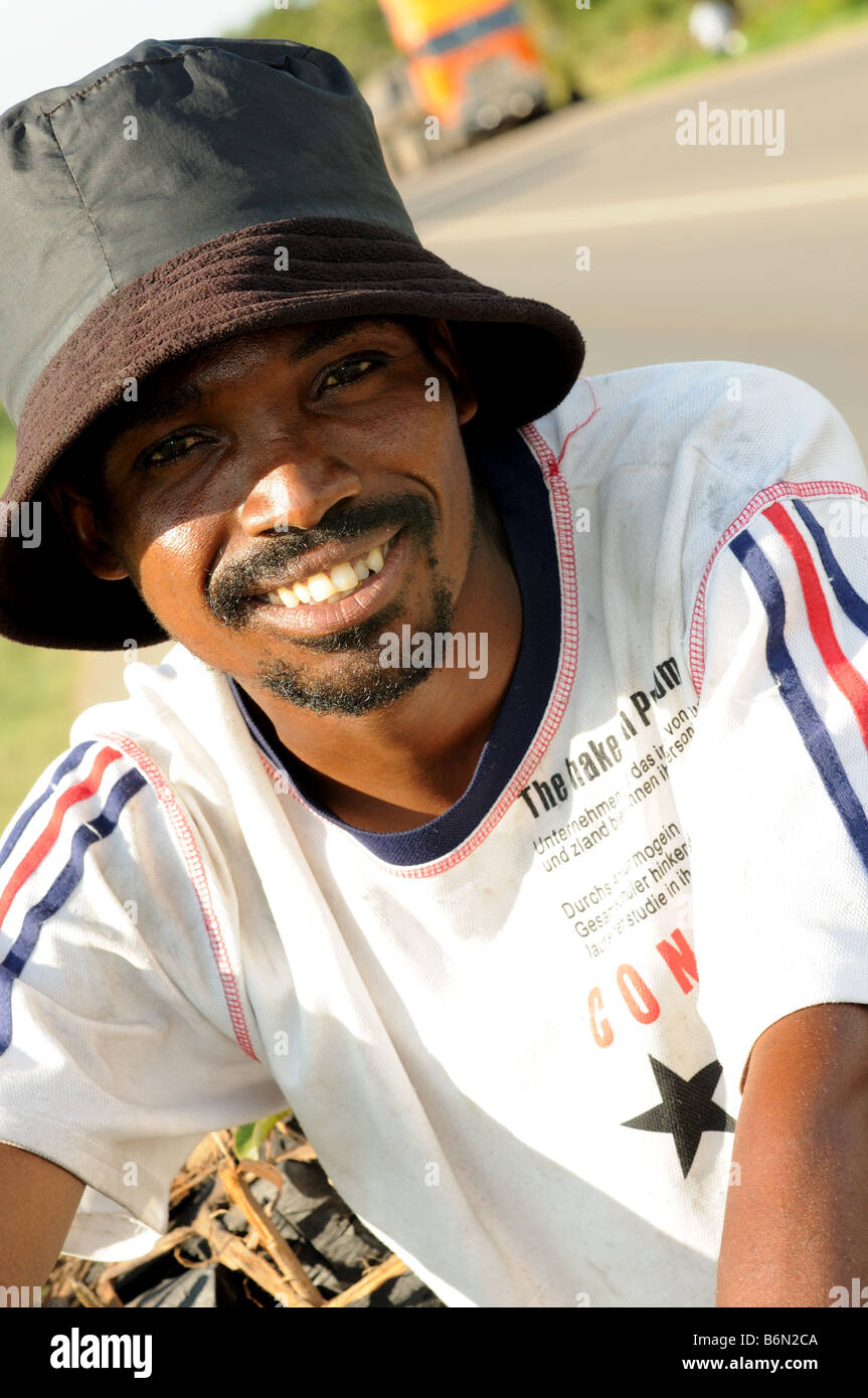 man outside, lusaka, zambia Stock Photo - Alamy