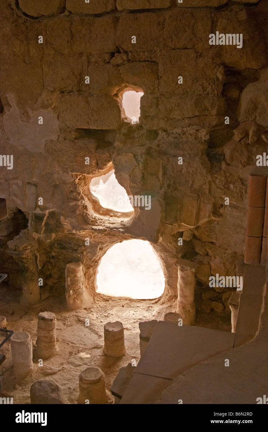 Bathhouse inside with three windows,Masada National Park,Israel,Asia ...