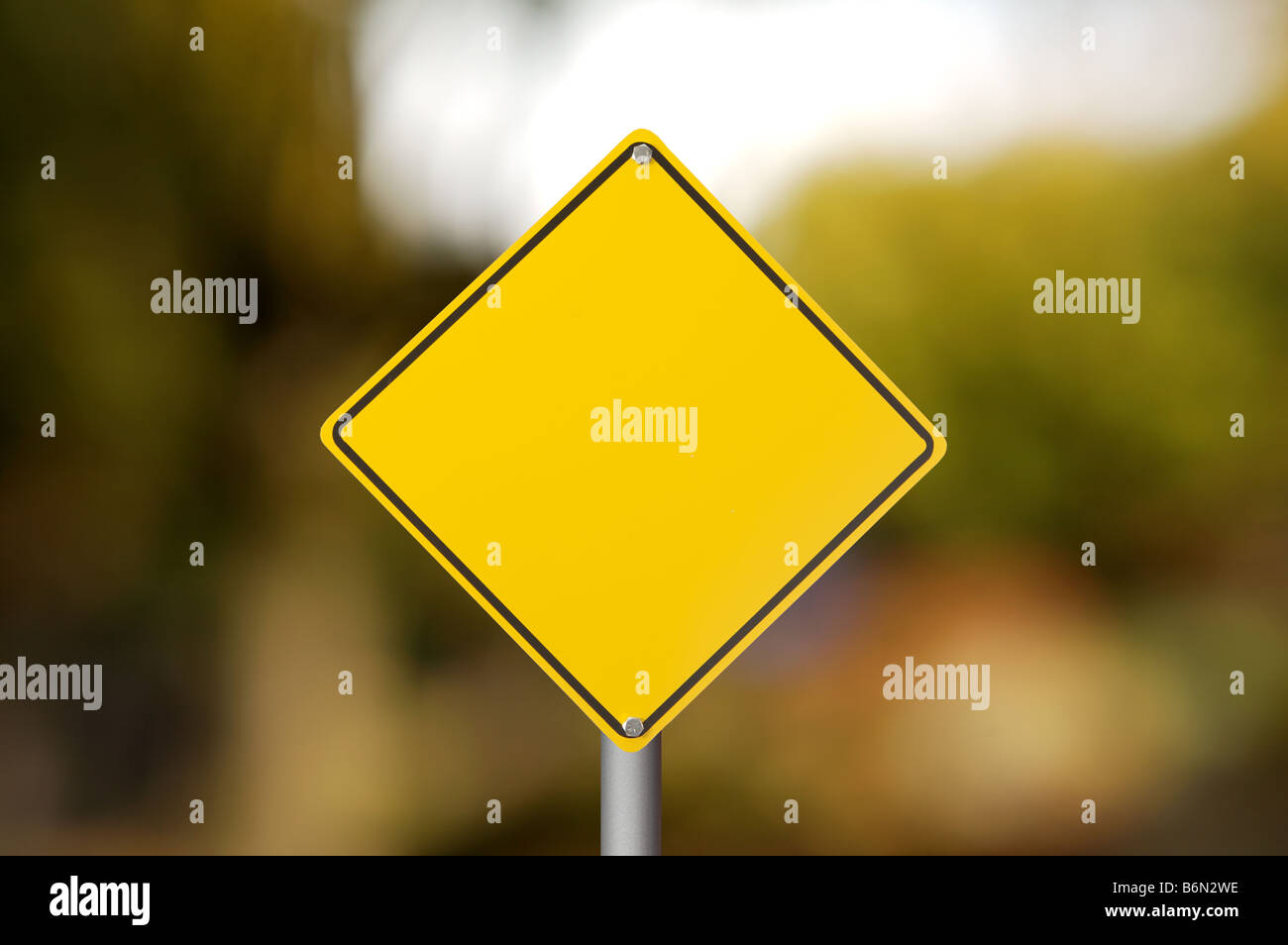 blank warning sign Stock Photo - Alamy