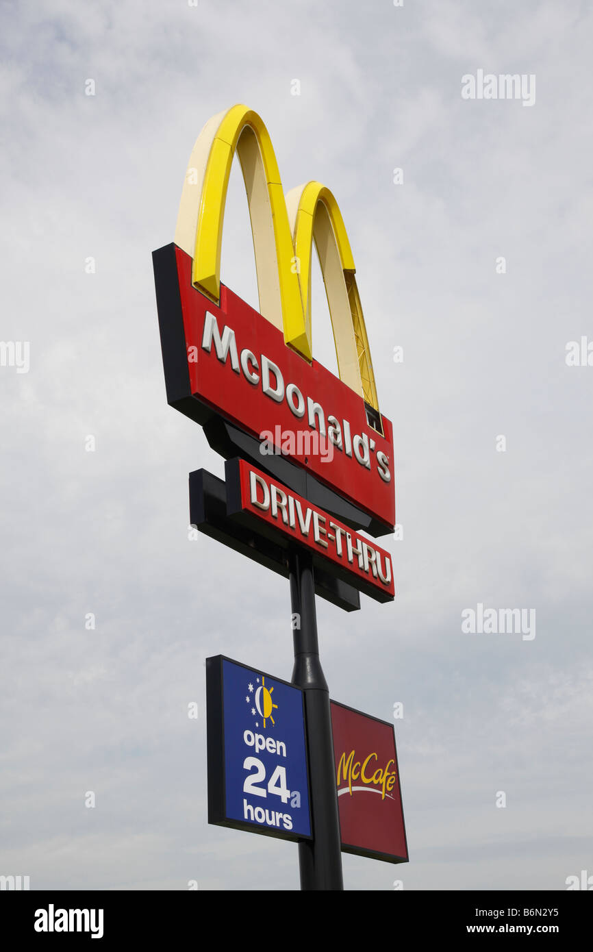 Golden arch MacDonald's Road sign,Grafton,New South Wales, Australia ...