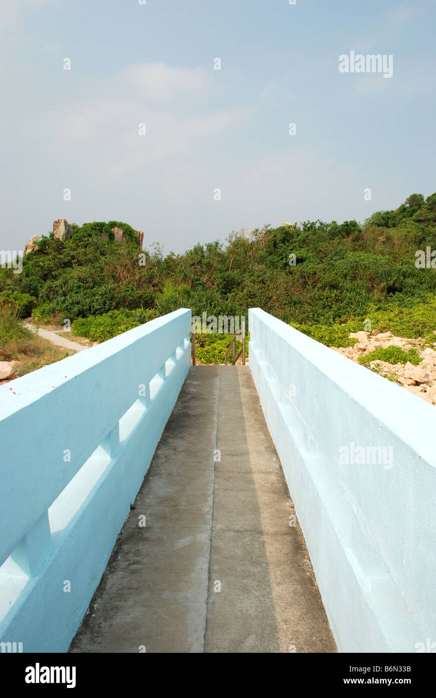 Blue stone bridge at Shek O, Hong Kong Stock Photo - Alamy
