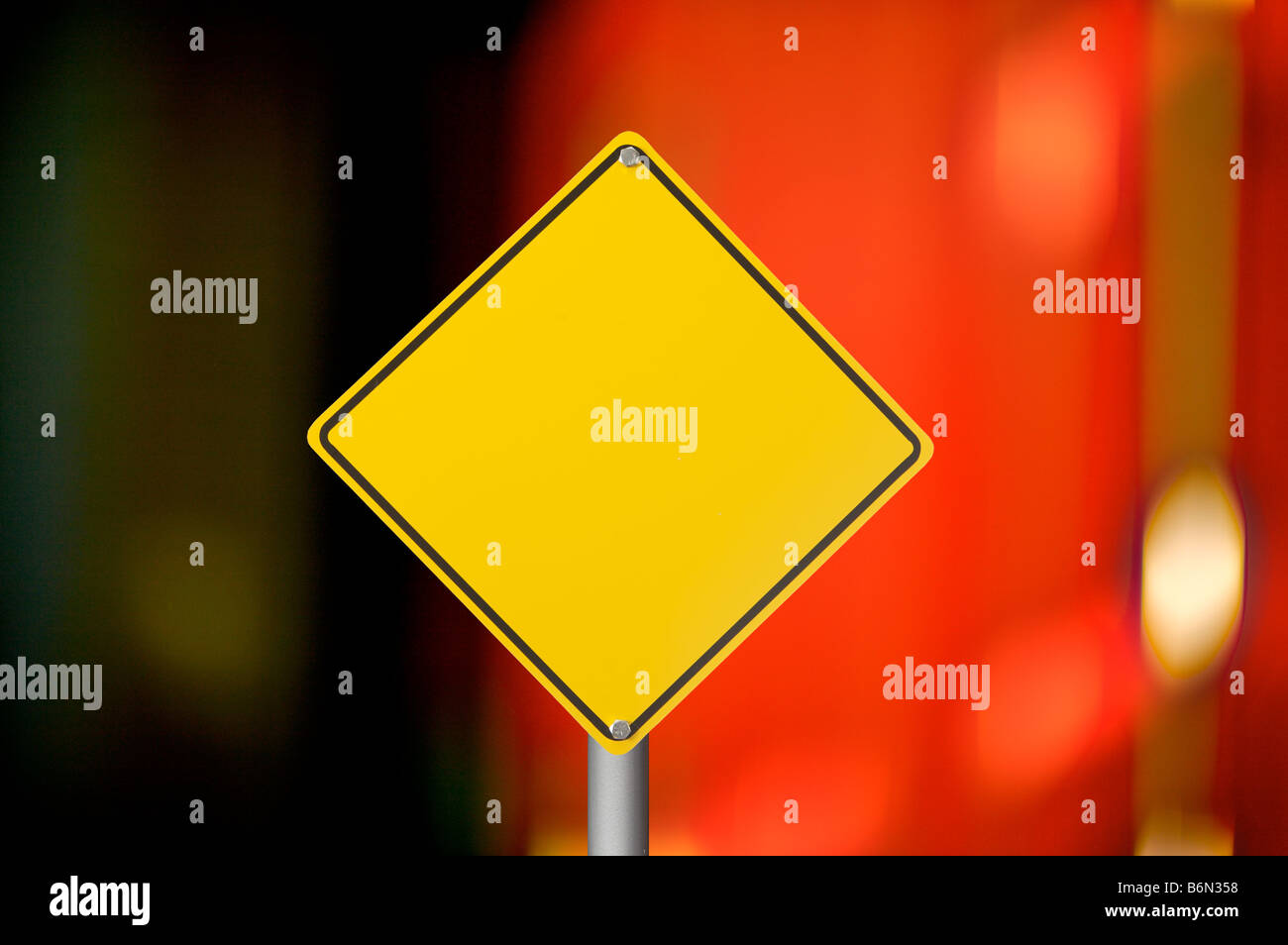 blank warning sign Stock Photo - Alamy
