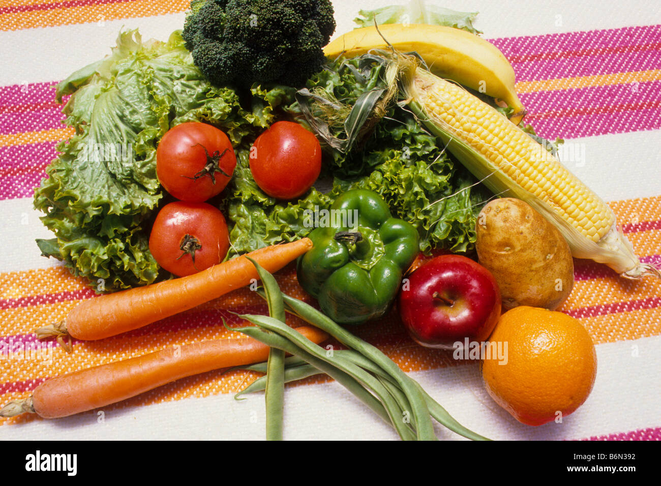 Assortment of fresh vegetables on counter Stock Photo - Alamy
