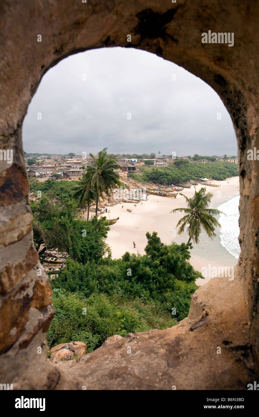 Ghana, west coast, Senya Beraku. Fort Good Hope, village beach Stock ...