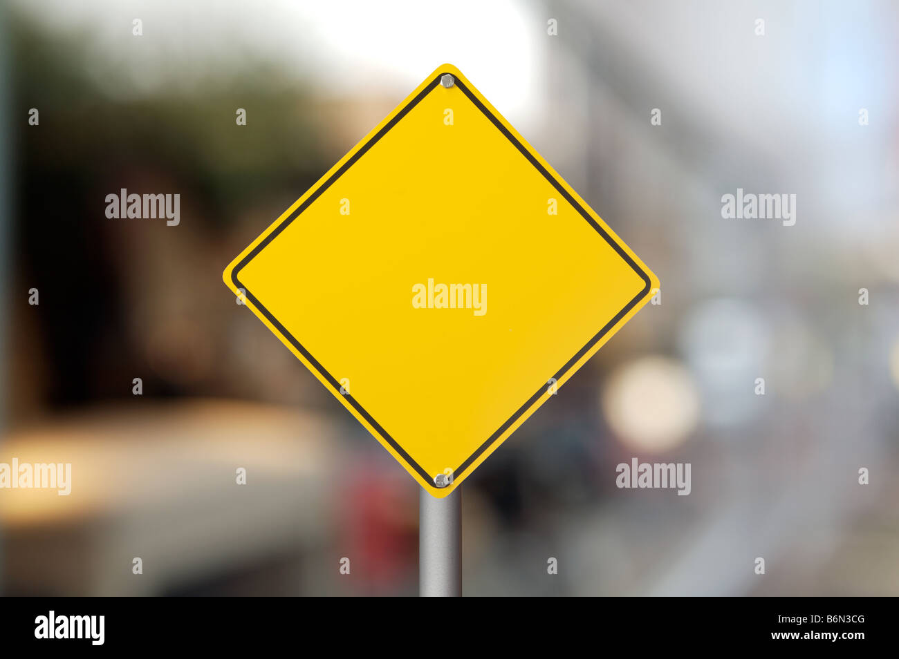 blank warning sign Stock Photo - Alamy