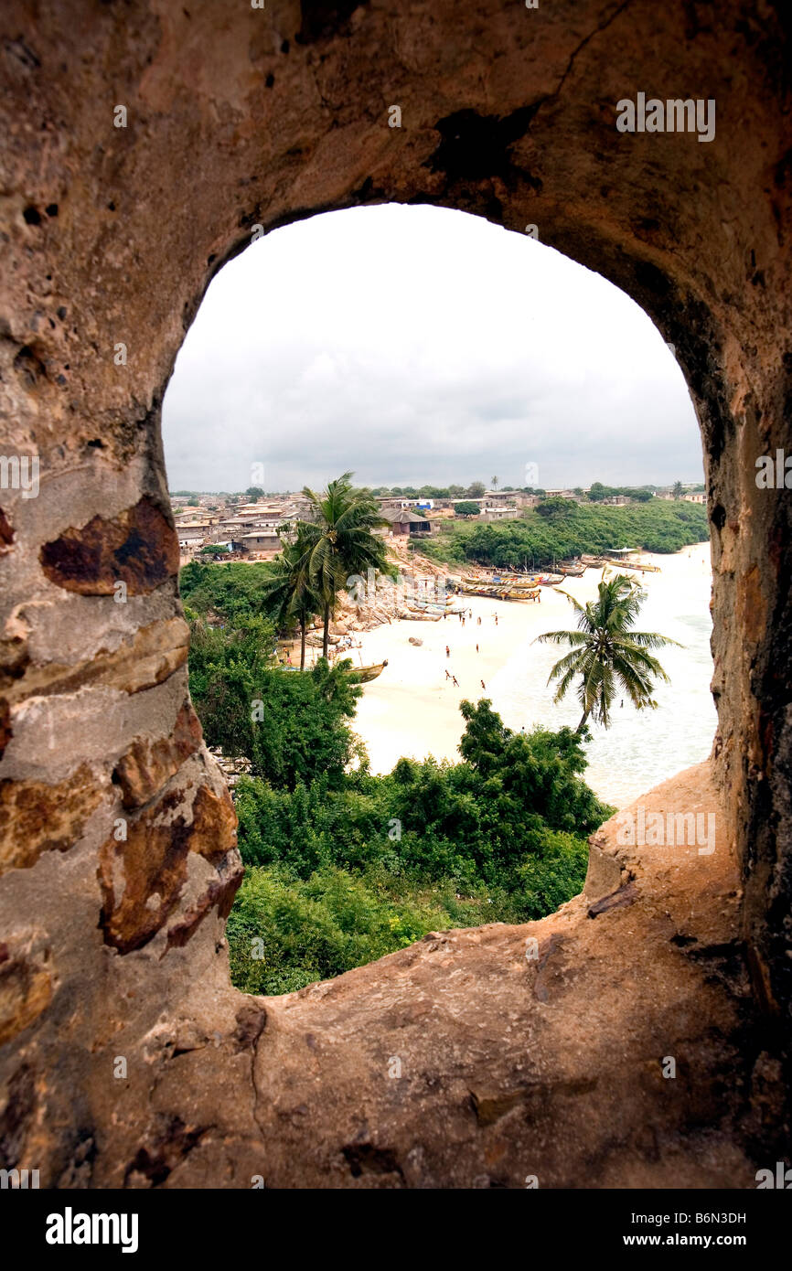 Ghana, west coast, Senya Beraku. Fort Good Hope, village beach Stock ...