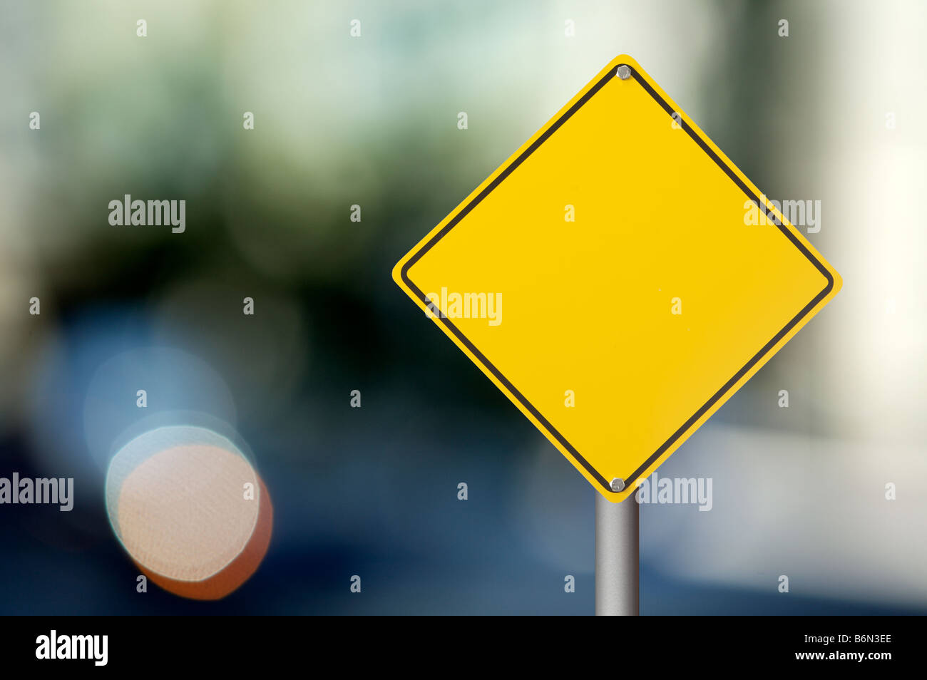 waning sign traffic sign Stock Photo - Alamy